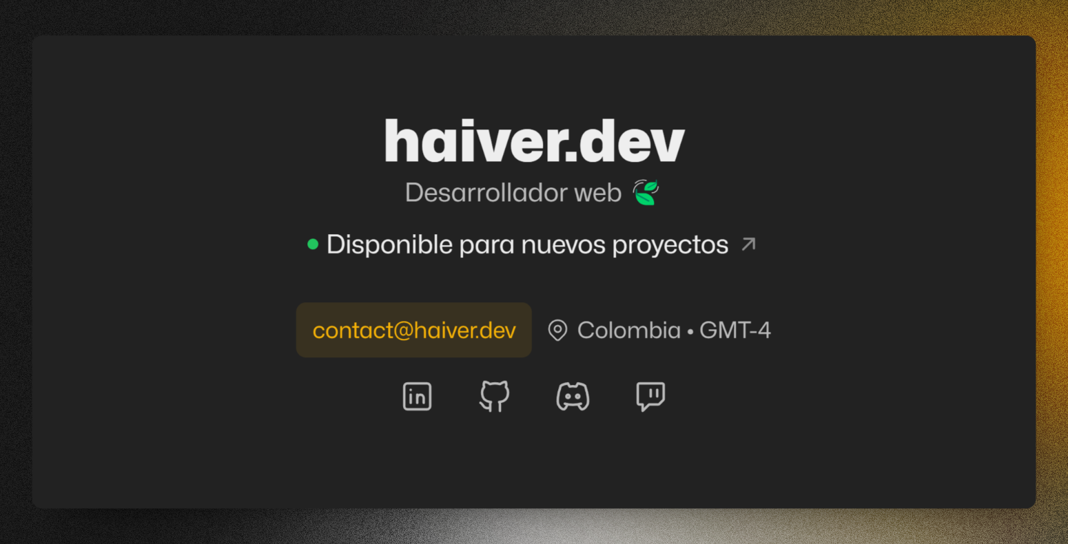 Portafolio de Haiver - Desarrollador web